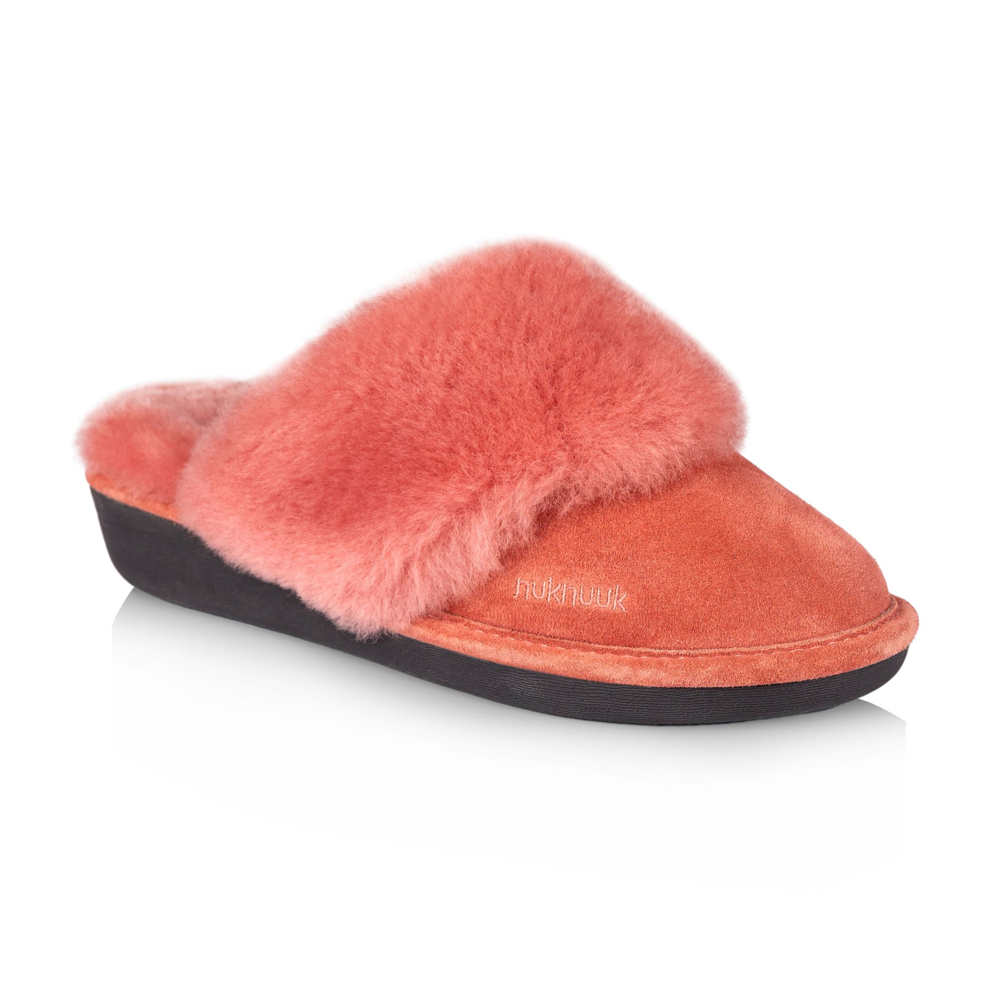 Women's Fuzzy Slippers in Pink: Platform Slippers | Nuknuuk