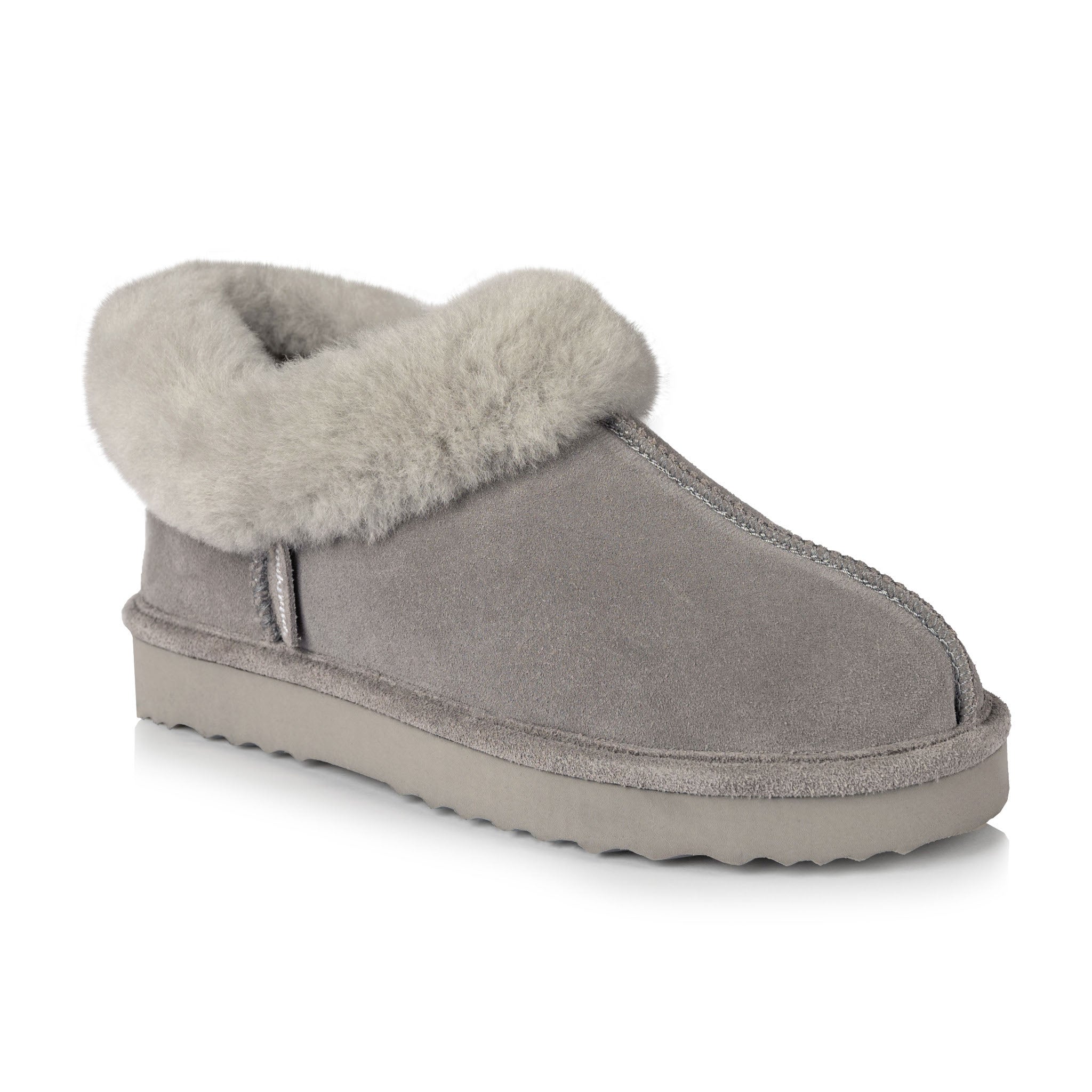 Women's Grey Boot Slippers: Ankle Shoes | Nuknuuk
